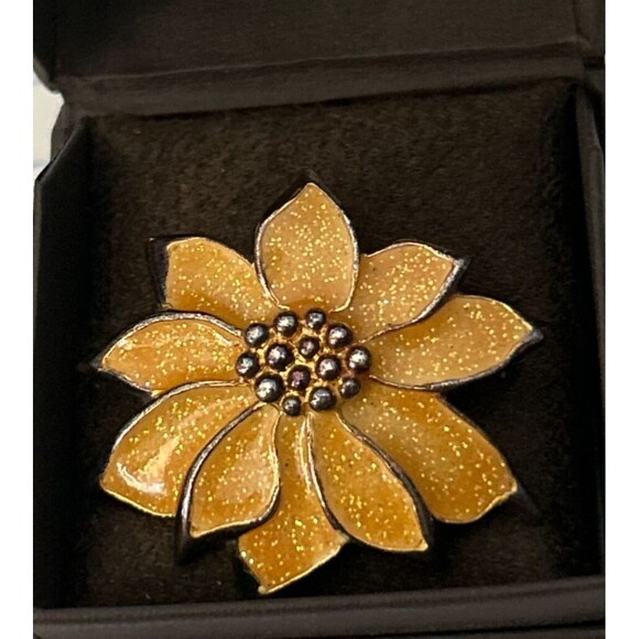 Avon | Jewelry | Vintage Avon Art Nouveau Yellow Flower Pin Pendant ...